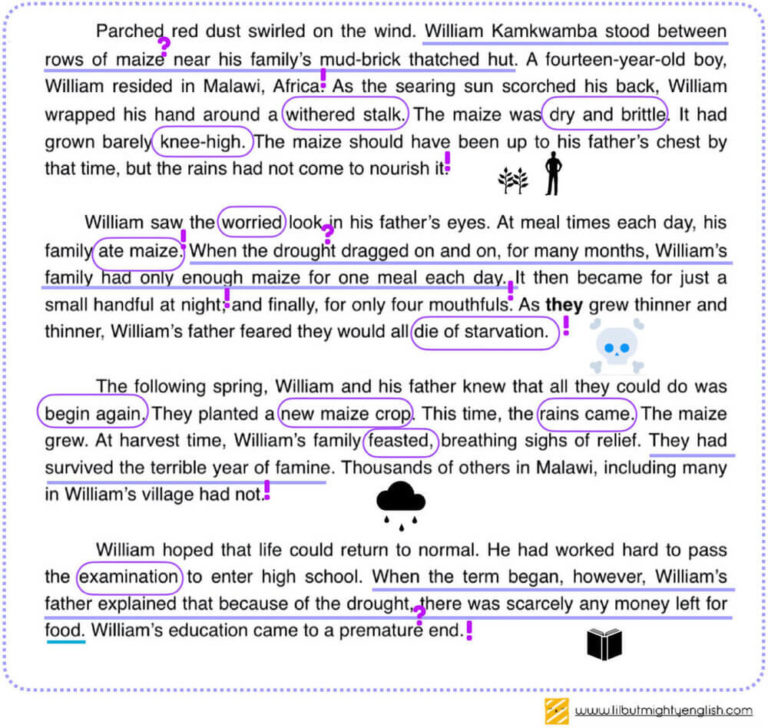 Interact and Annotate Your Primary English Comprehension Passages