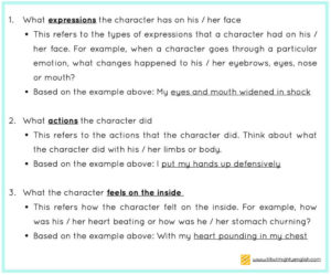 Expressing Character Feelings | Using Show-Not-Tell- Lil' but Mighty