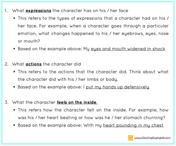 Expressing Character Feelings | Using Show-Not-Tell- Lil' but Mighty
