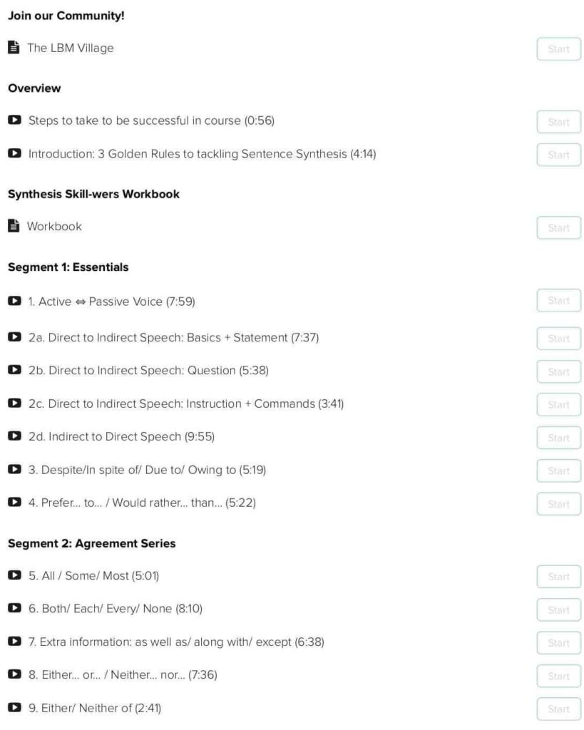 English Primary School E-Learning | Synthesis Skill-wers