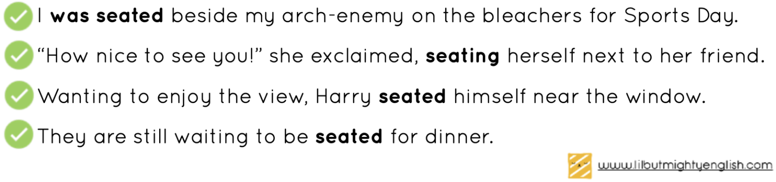 Who Sat Beside Trump? Decoding the Grammar of Sit and Seat