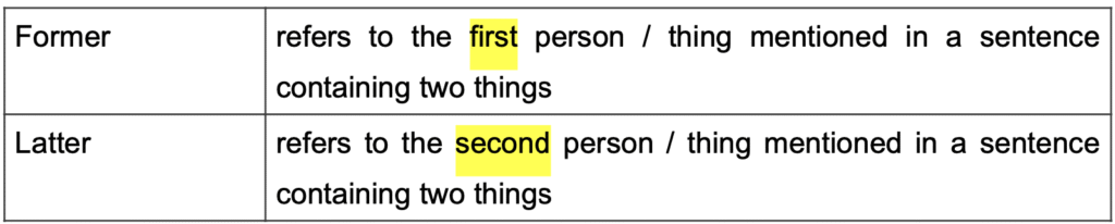 Former Versus Latter - Use Them Correctly!